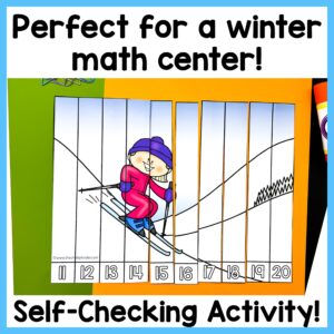 Winter 1 to 20 Number Puzzles - Number Sequencing - Kindergarten Math ...