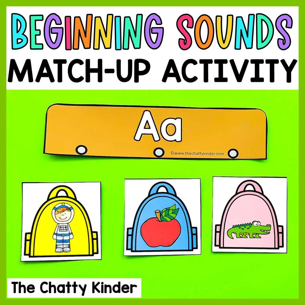 Beginning Sounds Craft Activity - Kindergarten Back to School Literacy ...