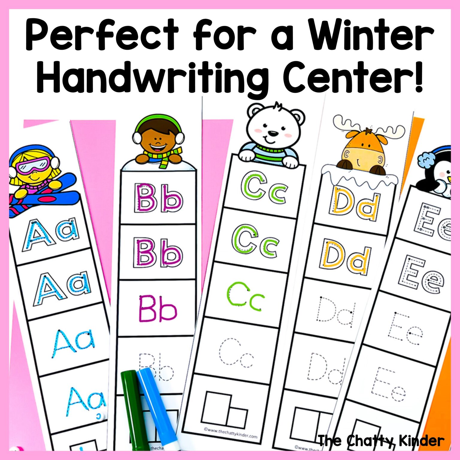 Winter Themed Alphabet & Number Tracing Cards | Kindergarten ...