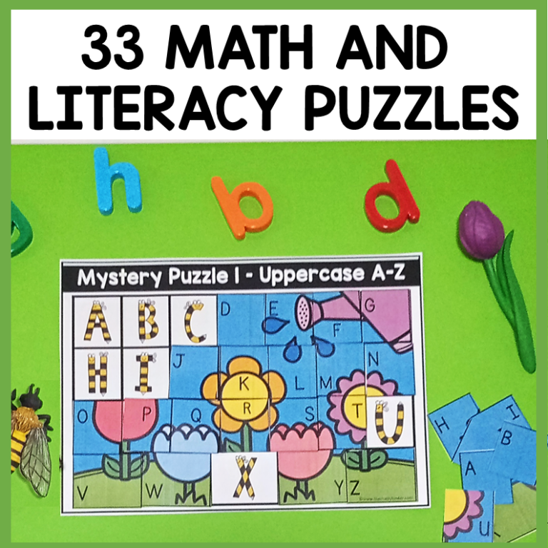 Spring Puzzles | Kindergarten Spring Math Centers - The Chatty Kinder