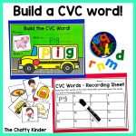 CVC Word Building Mat - Kindergarten Back to School Literacy Center ...