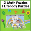 Spring Puzzles | Kindergarten Spring Math Centers - The Chatty Kinder