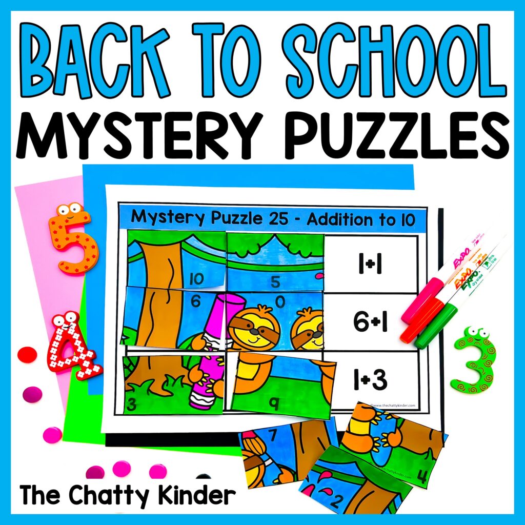 Hands On Back to School Kindergarten Activities - The Chatty Kinder