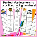Winter Kindergarten Number Tracing Cards | Math and Handwriting Center ...