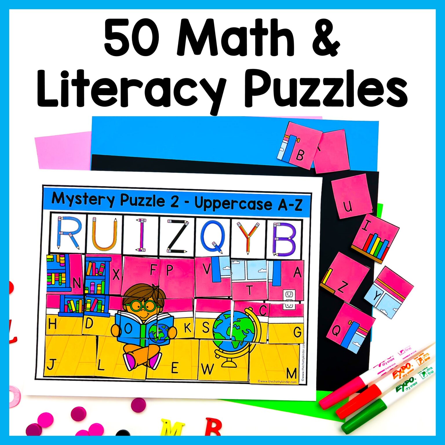 Back to School Mystery Picture Puzzles - The Chatty Kinder