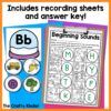 Winter Beginning Sounds Match-Up l Letters of the Alphabet Center Craft ...