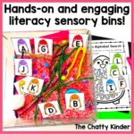 Winter Theme Kindergarten Literacy Sensory Bins | Word Search Activity ...