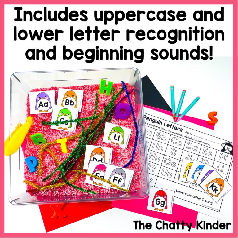 Winter Theme Kindergarten Literacy Sensory Bins | Word Search Activity ...