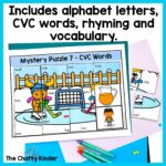 Winter Literacy Puzzles - Kindergarten Mystery Picture Puzzles - The ...