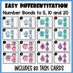 Number Bond Task Cards | Winter-Themed - The Chatty Kinder