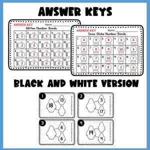 Number Bond Task Cards | Winter-Themed - The Chatty Kinder
