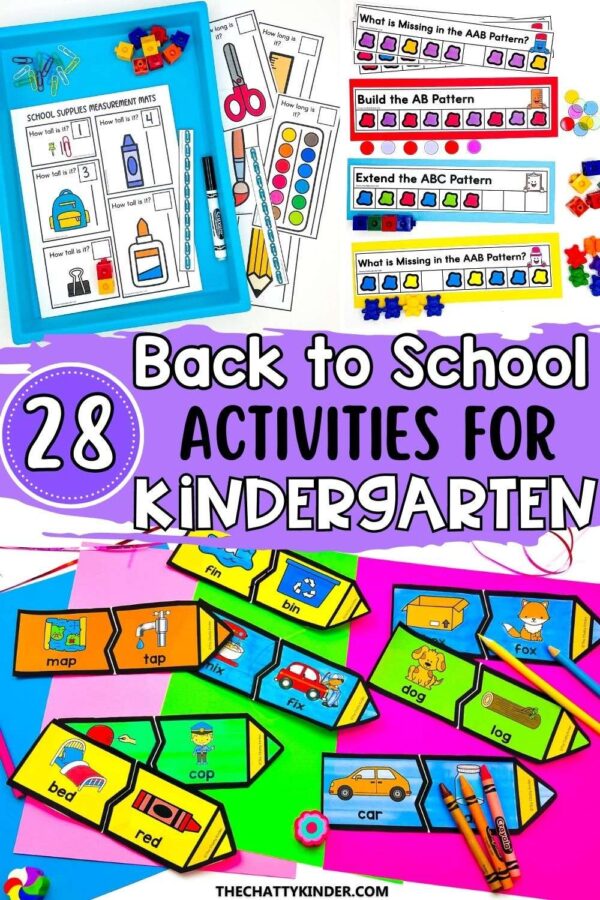 28 Engaging Back to School Activities and Centers for Kindergarten ...