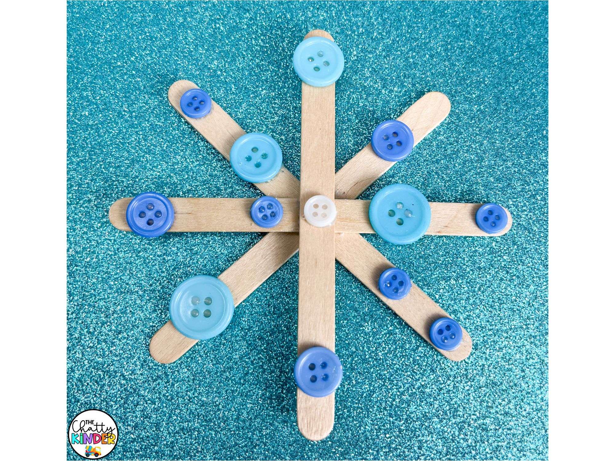 Cute and Sparkly Snowflake Popsicle Stick Winter Fine Motor Craft - The ...