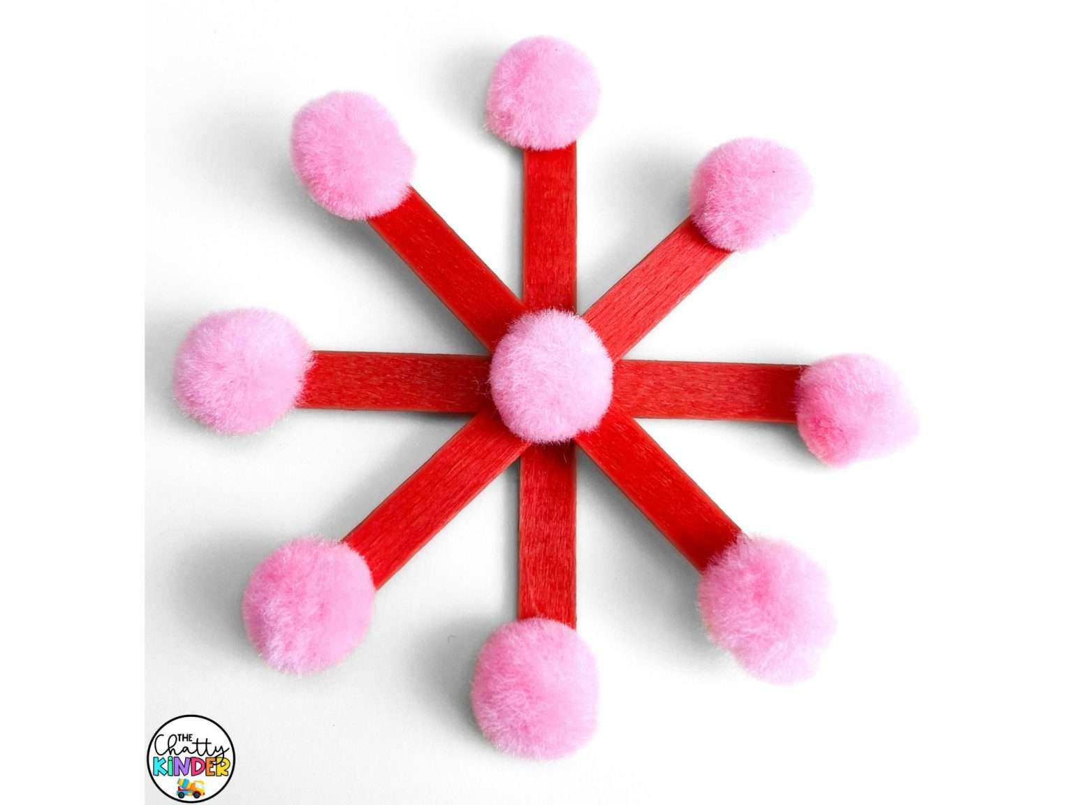 Cute and Sparkly Snowflake Popsicle Stick Winter Fine Motor Craft - The ...