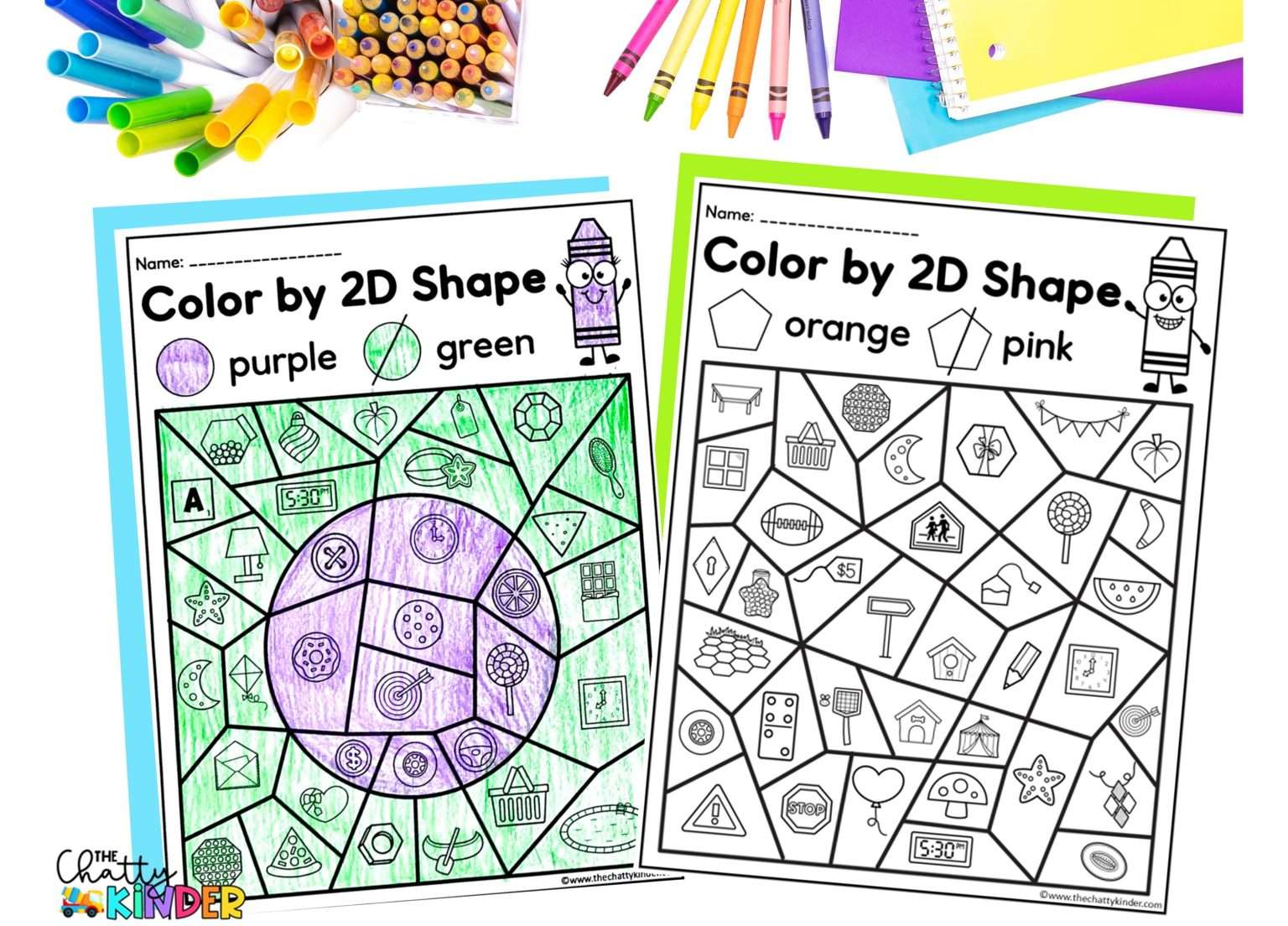 200+ Wonderful 2D Shapes Worksheets for Kindergarten - The Bundle - The ...