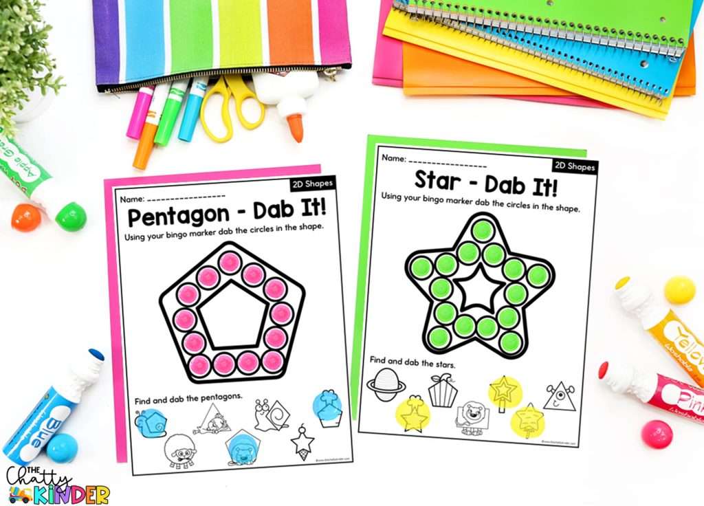 200+ Wonderful 2D Shapes Worksheets for Kindergarten - The Bundle - The ...