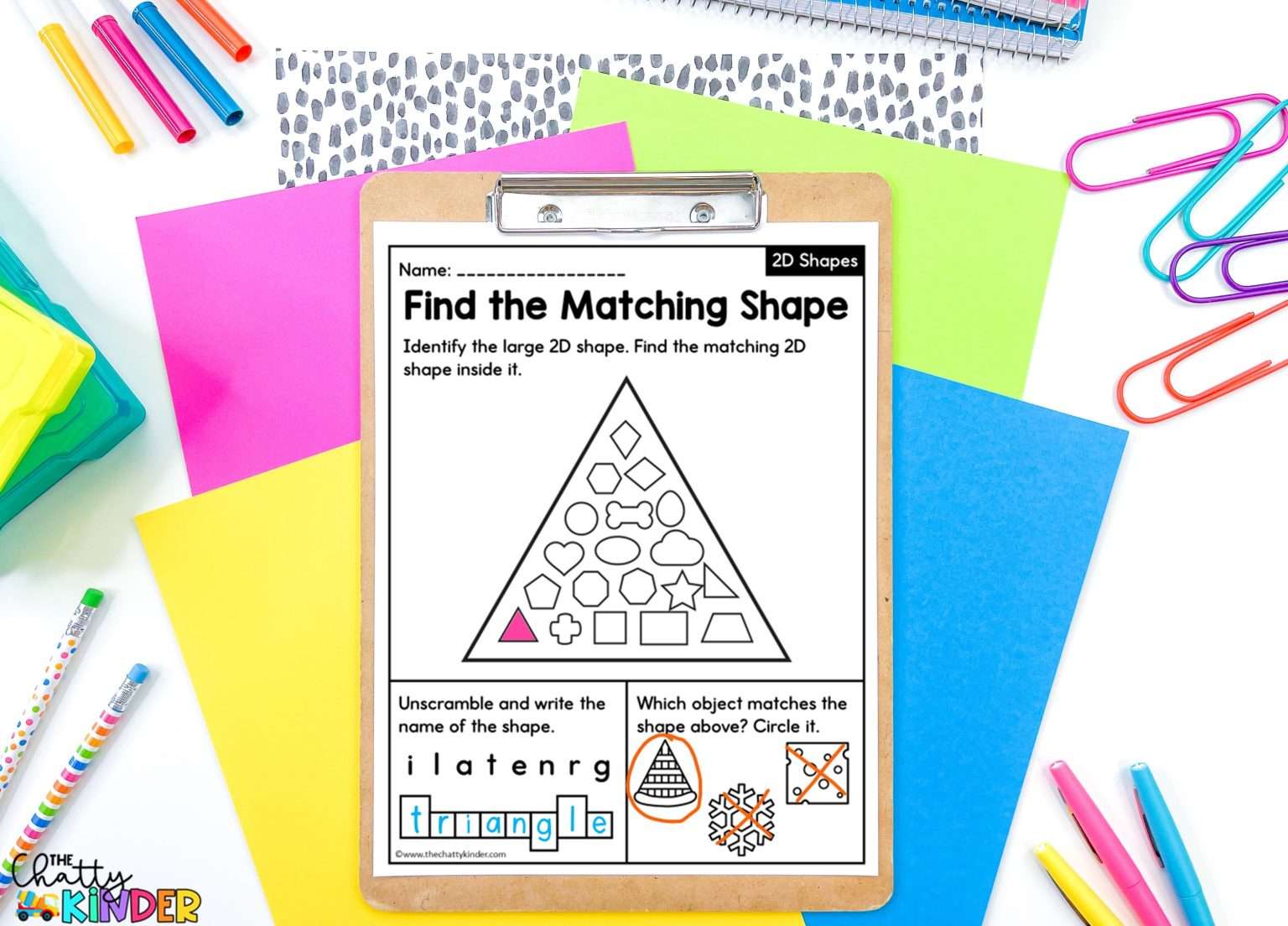 200+ Wonderful 2D Shapes Worksheets for Kindergarten - The Bundle - The ...