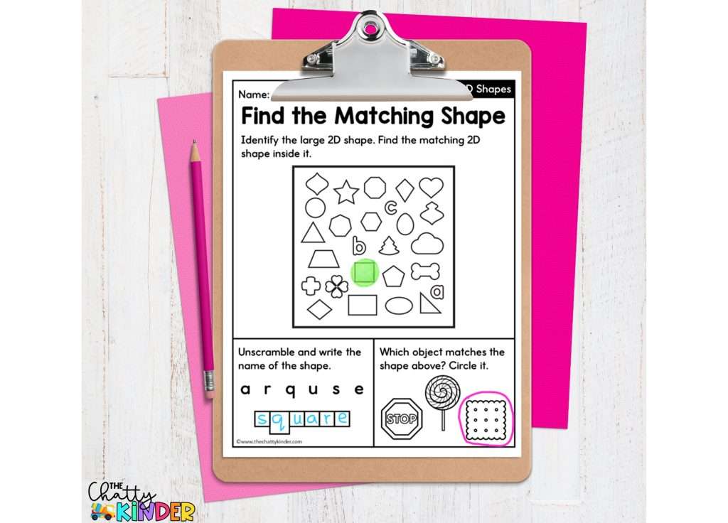 200+ Wonderful 2D Shapes Worksheets for Kindergarten - The Bundle - The ...