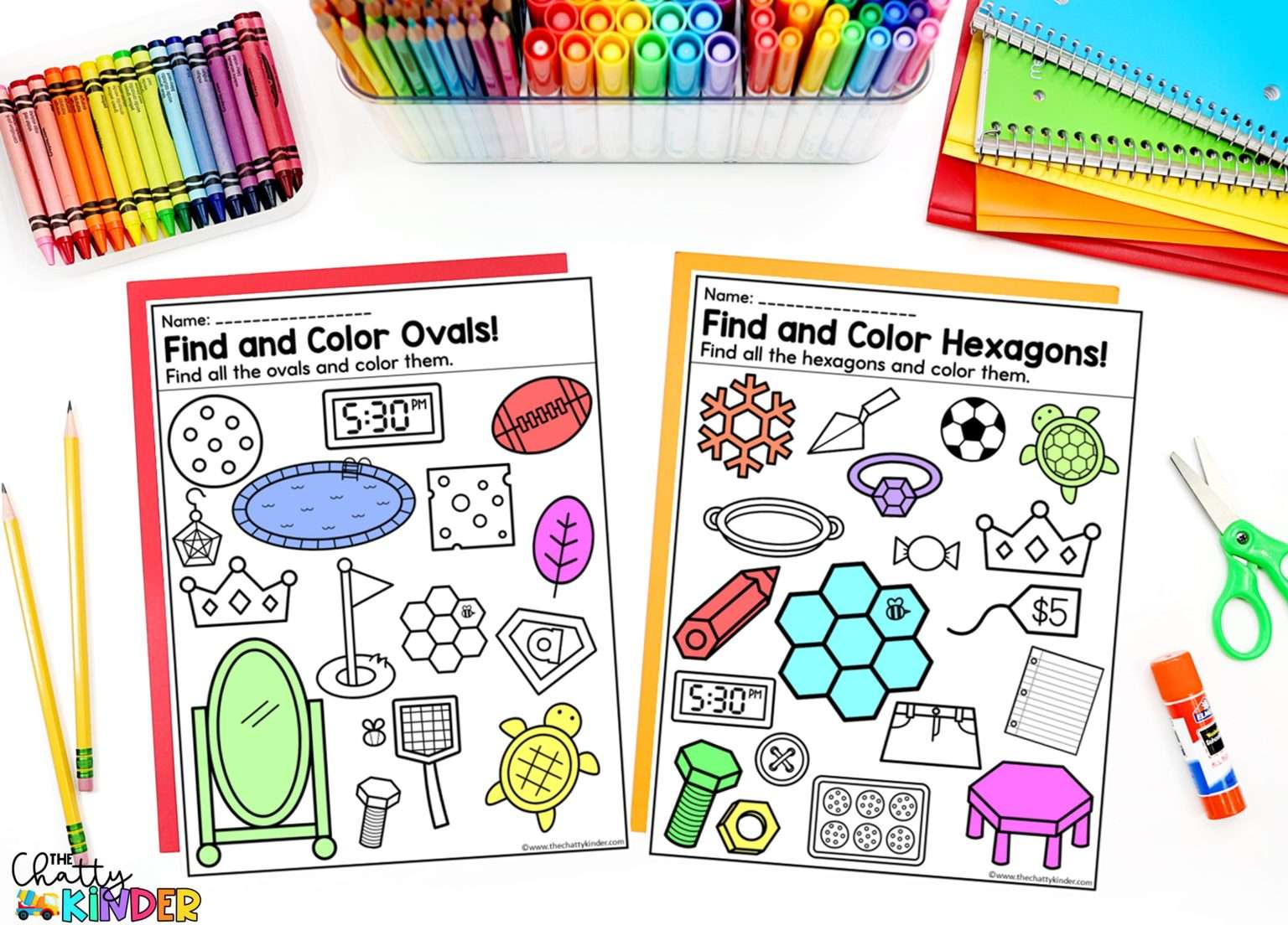 200+ Wonderful 2D Shapes Worksheets for Kindergarten - The Bundle - The ...