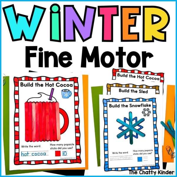 Cute and Sparkly Snowflake Popsicle Stick Winter Fine Motor Craft - The ...