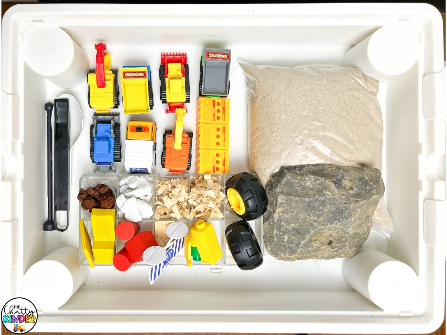 Construction Activities For Kids: Construction Sensory Bin - The Chatty ...