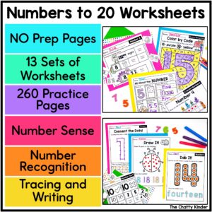 1-20 Number Sense Activities for Kindergarten Bundle - The Chatty Kinder
